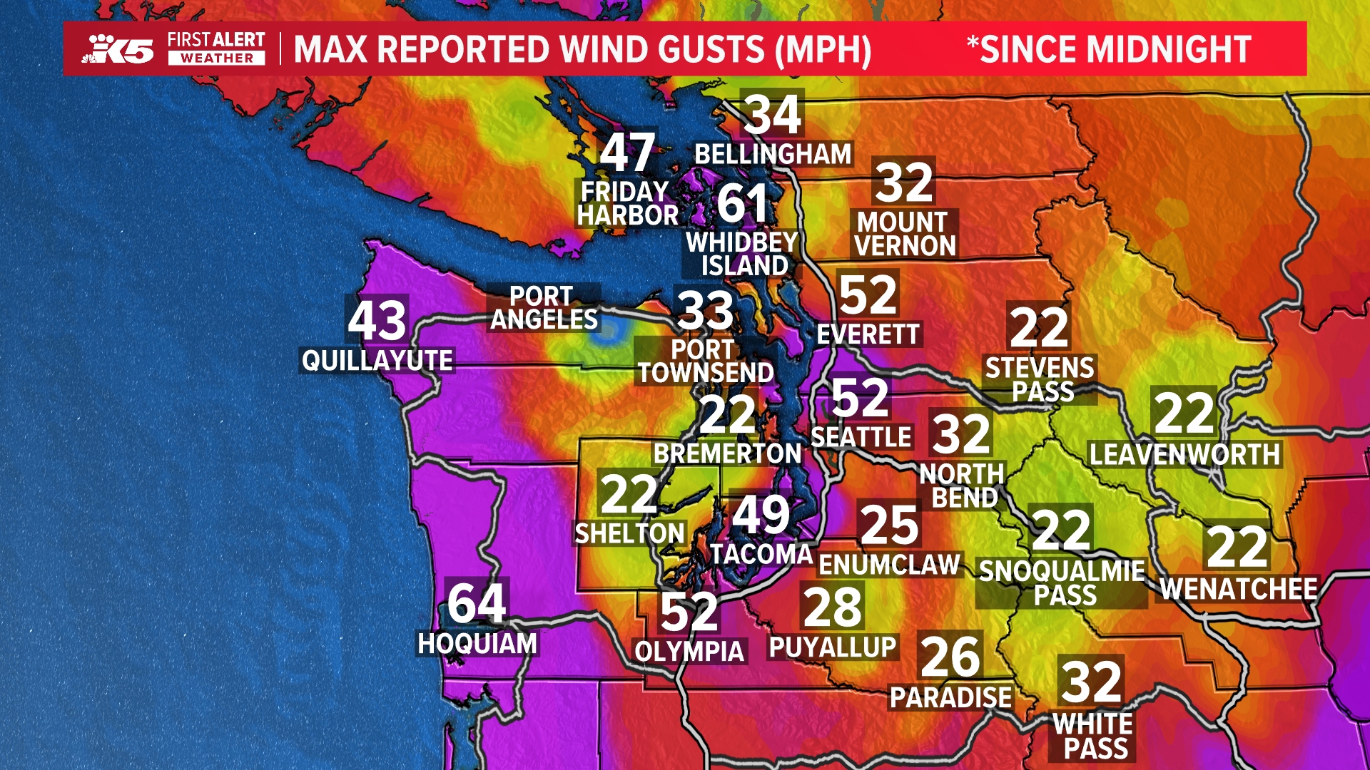 Heavy rains, gusty winds to return to western Washington Monday | king5.com