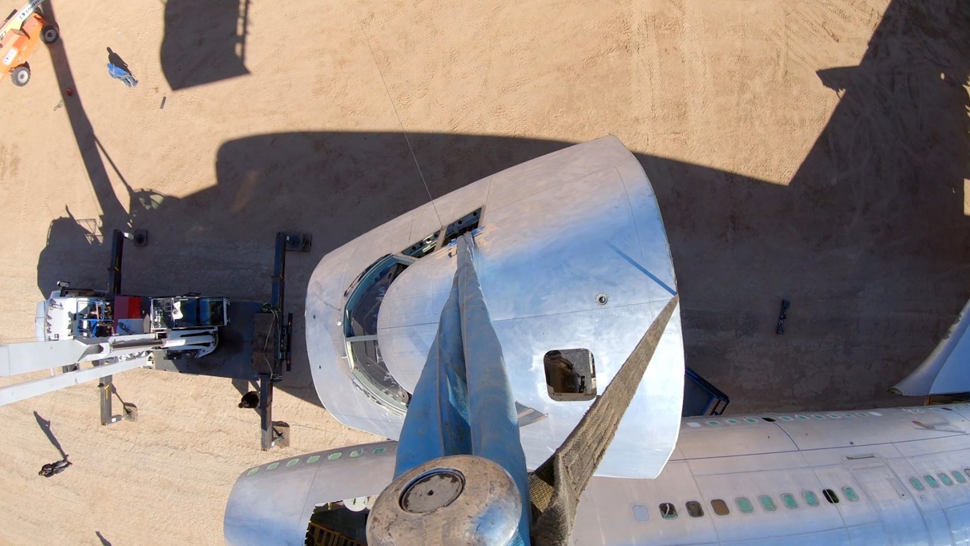 Photos: Boeing 747 deconstructed before being transported to Seattle ...
