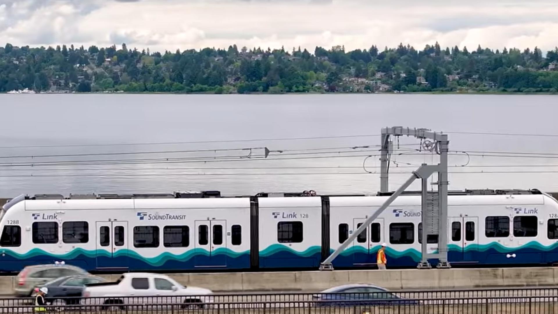 Light rail testing on I-90 bridge begins July | king5.com