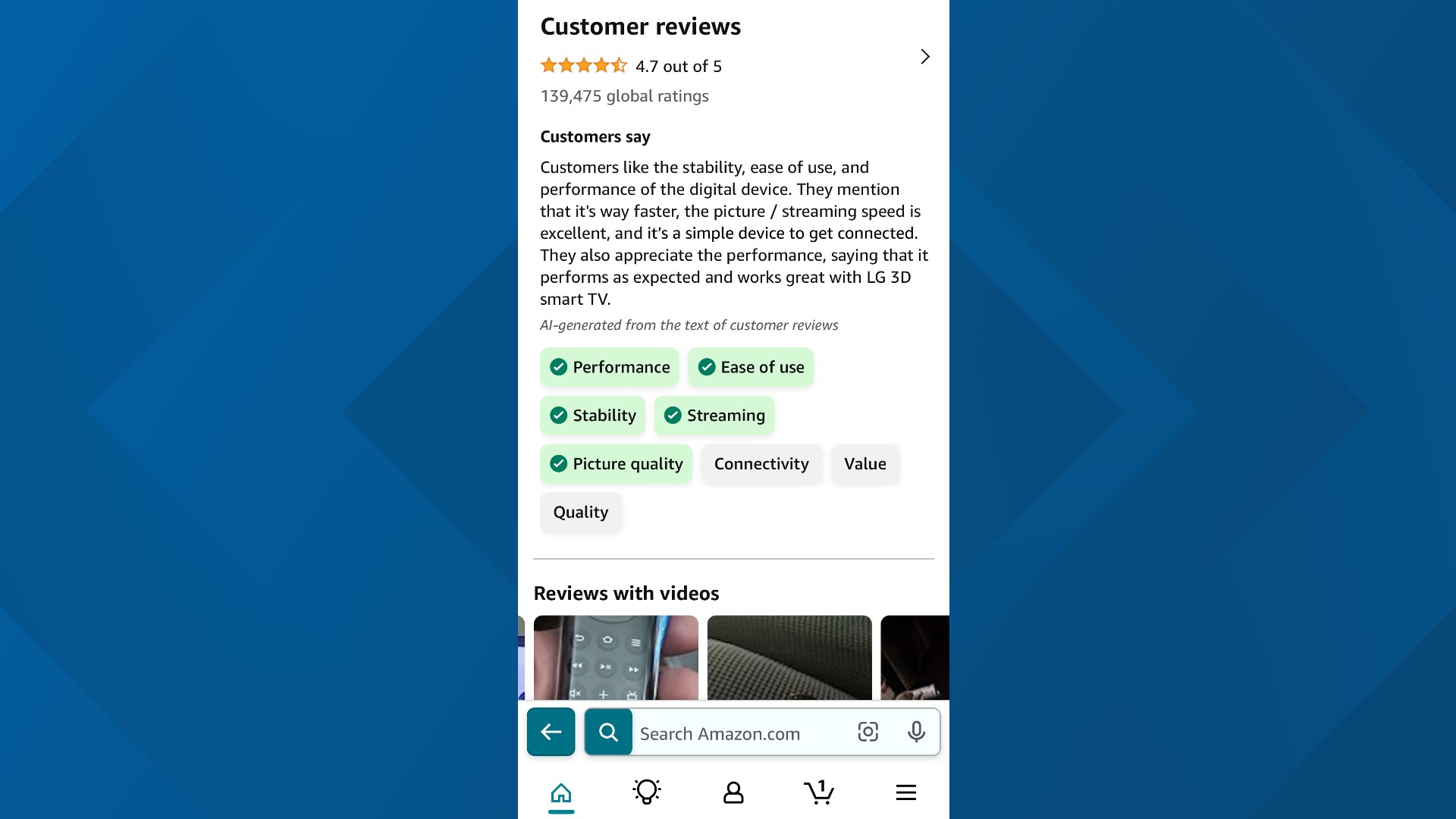 Amazon launches AI tool to summarize product reviews | king5.com