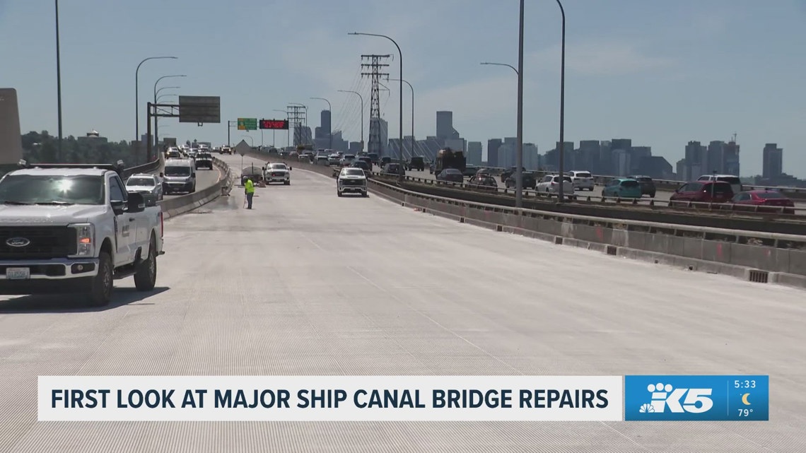 First look at Ship Canal Bridge repairs | king5.com