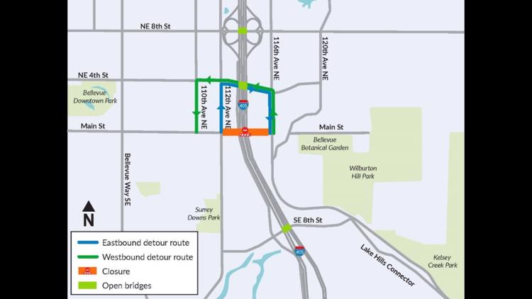 I-405 reopens in downtown Bellevue after weekend closure | king5.com