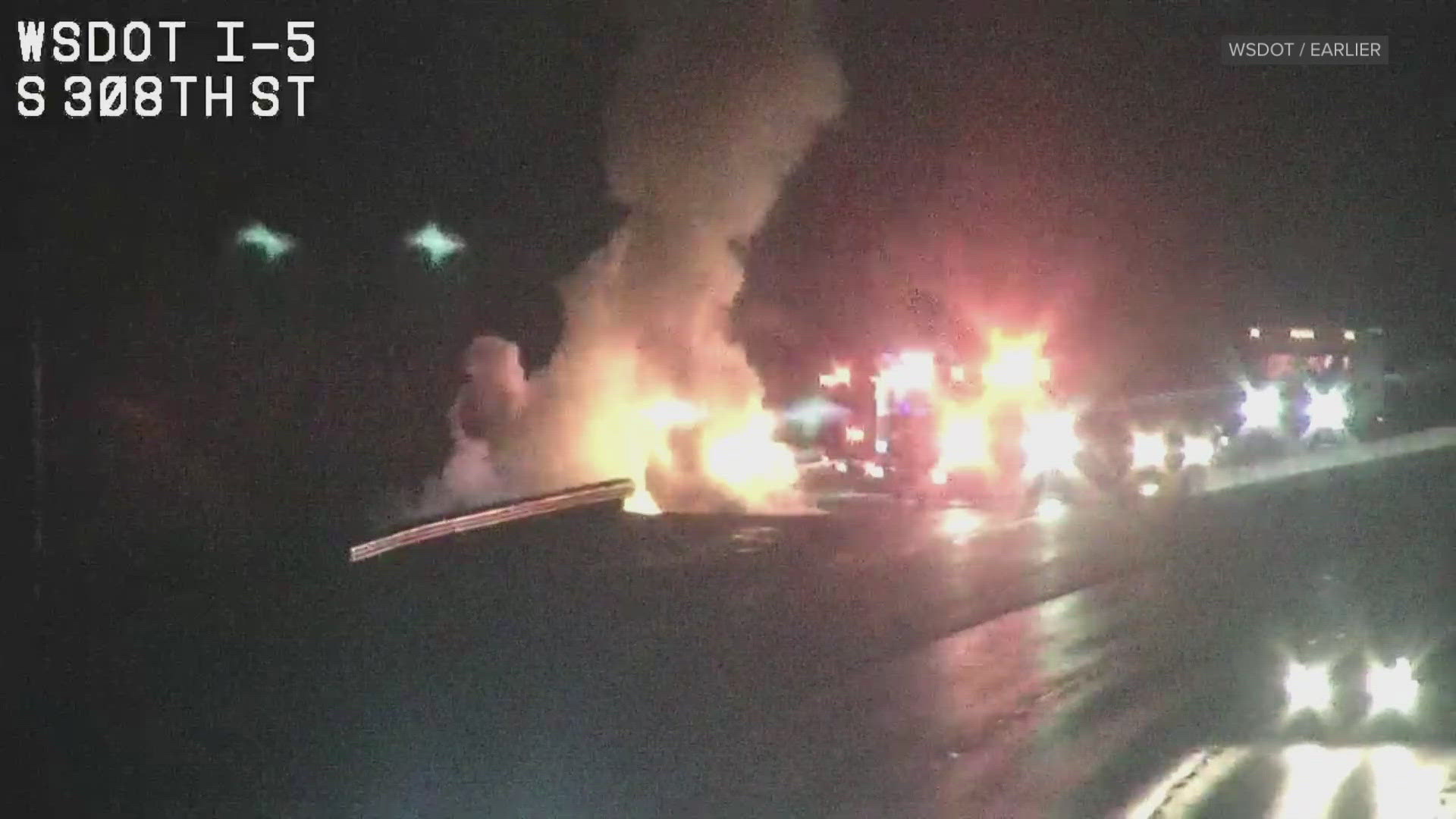 BREAKING: Crews put out car fire on I-5 N near Federal Way | king5.com