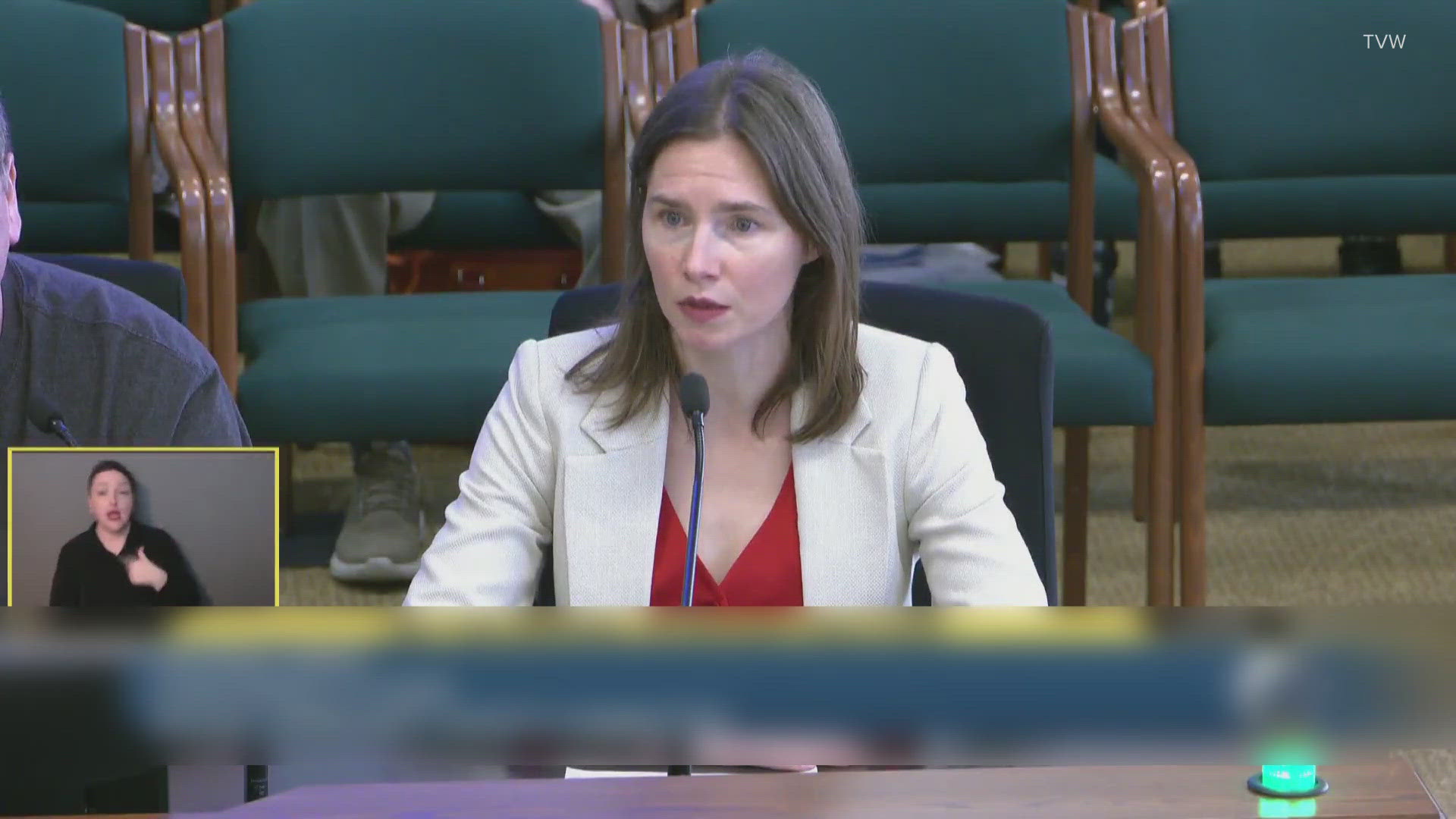 Amanda Knox testifies in support of legislation that would regulate ...