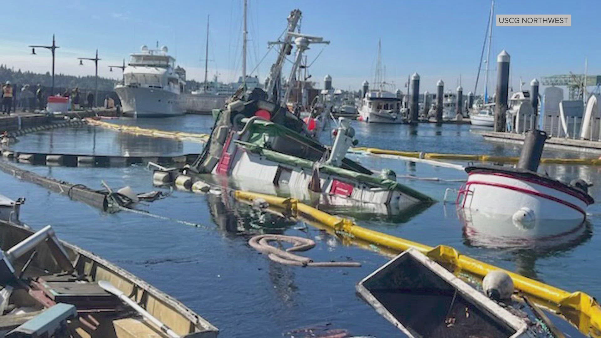 Sinking tugboat leaks thousands of gallons of diesel fuel into Puget ...