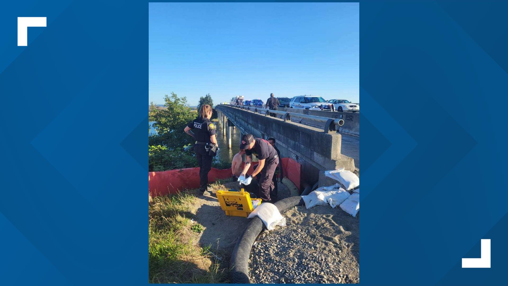 Worker falls 60 feet off bridge into water near Marysville | king5.com