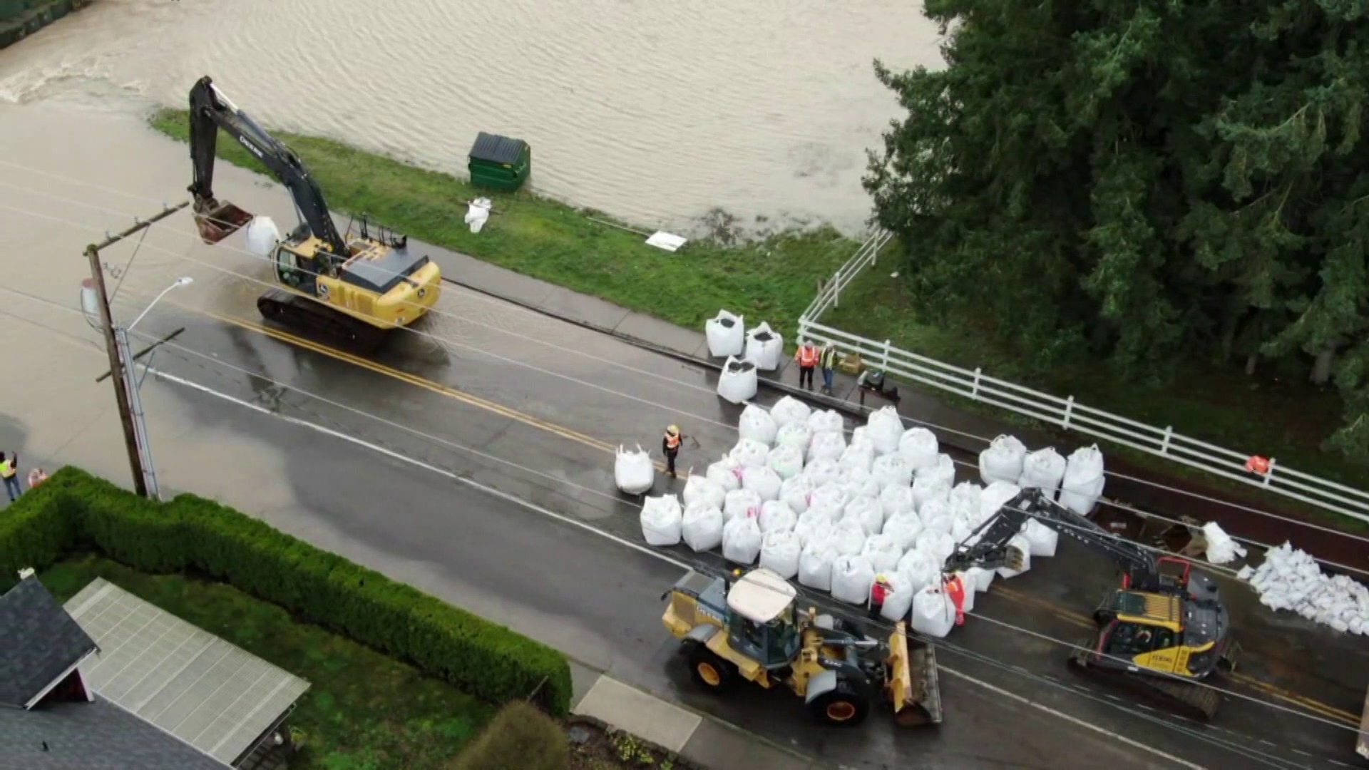 Drone footage captures extensive flooding in Pacific, WA | king5.com
