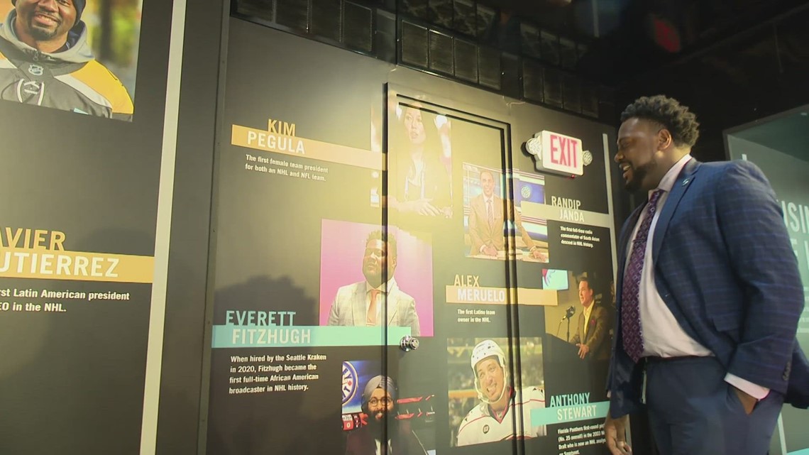 Seattle Kraken's Everett Fitzhugh honored in mobile NHL museum | king5.com