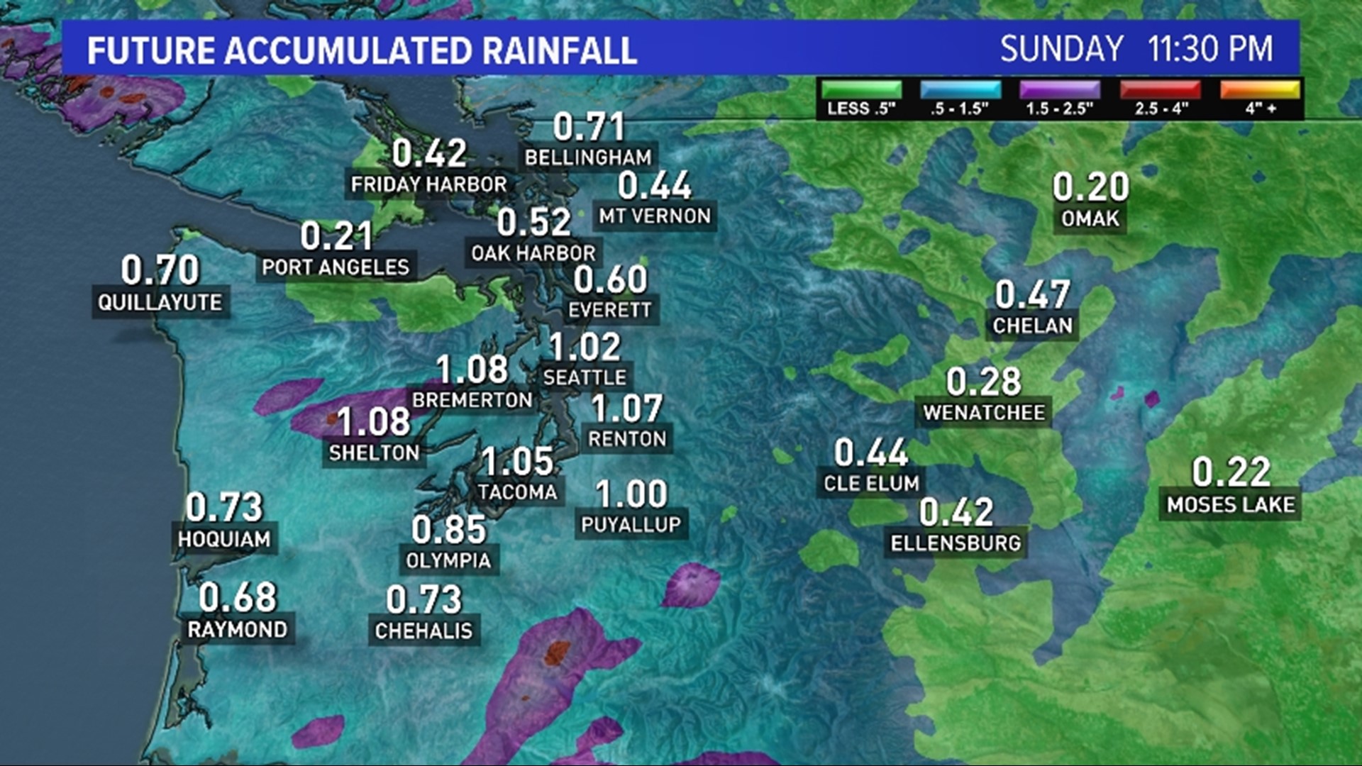 Month's worth of rain possible this weekend in western Washington ...