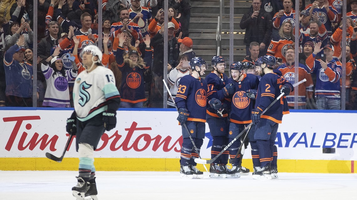 Oilers beat Kraken 4-2 to extend winning streak to a franchise-record ...