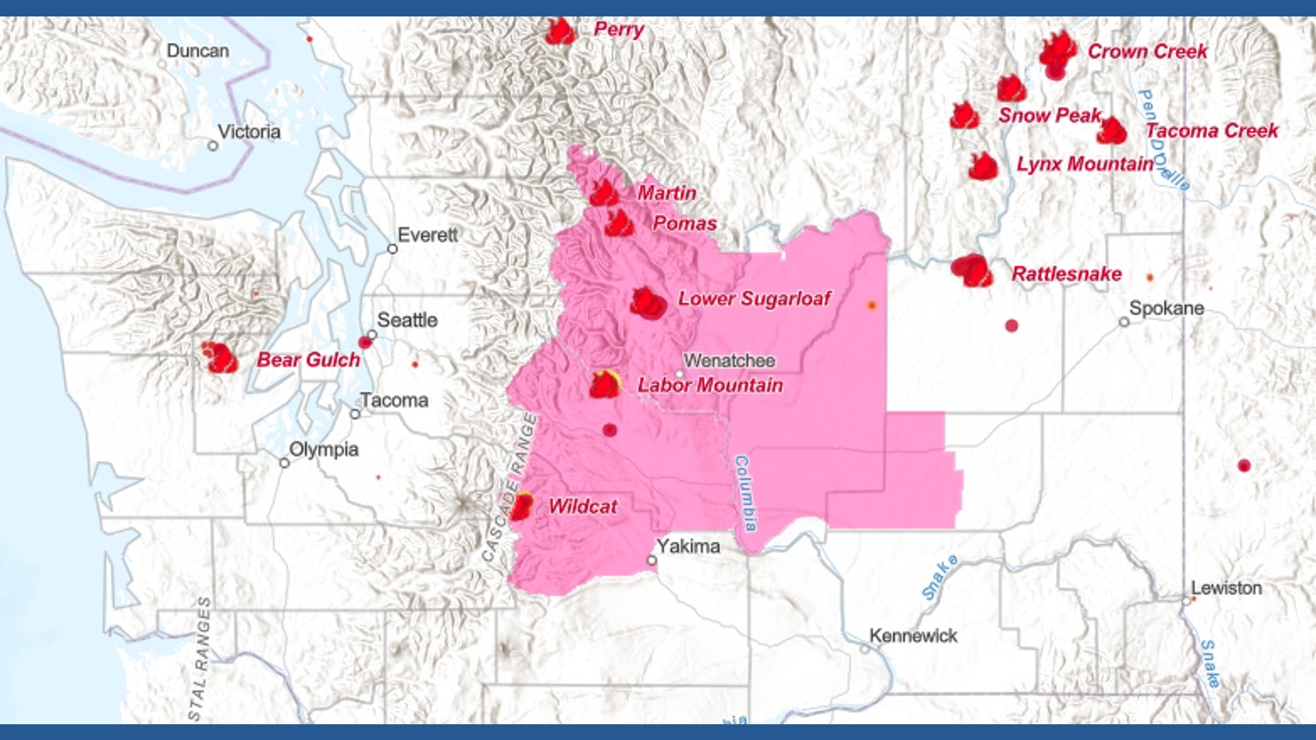 Washington battles 14 wildfires, over 122,000 acres burned | king5.com