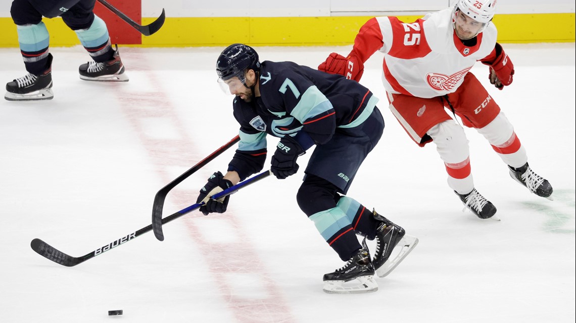 Red Wings visit the Kraken after Dominik's 2-goal game | king5.com