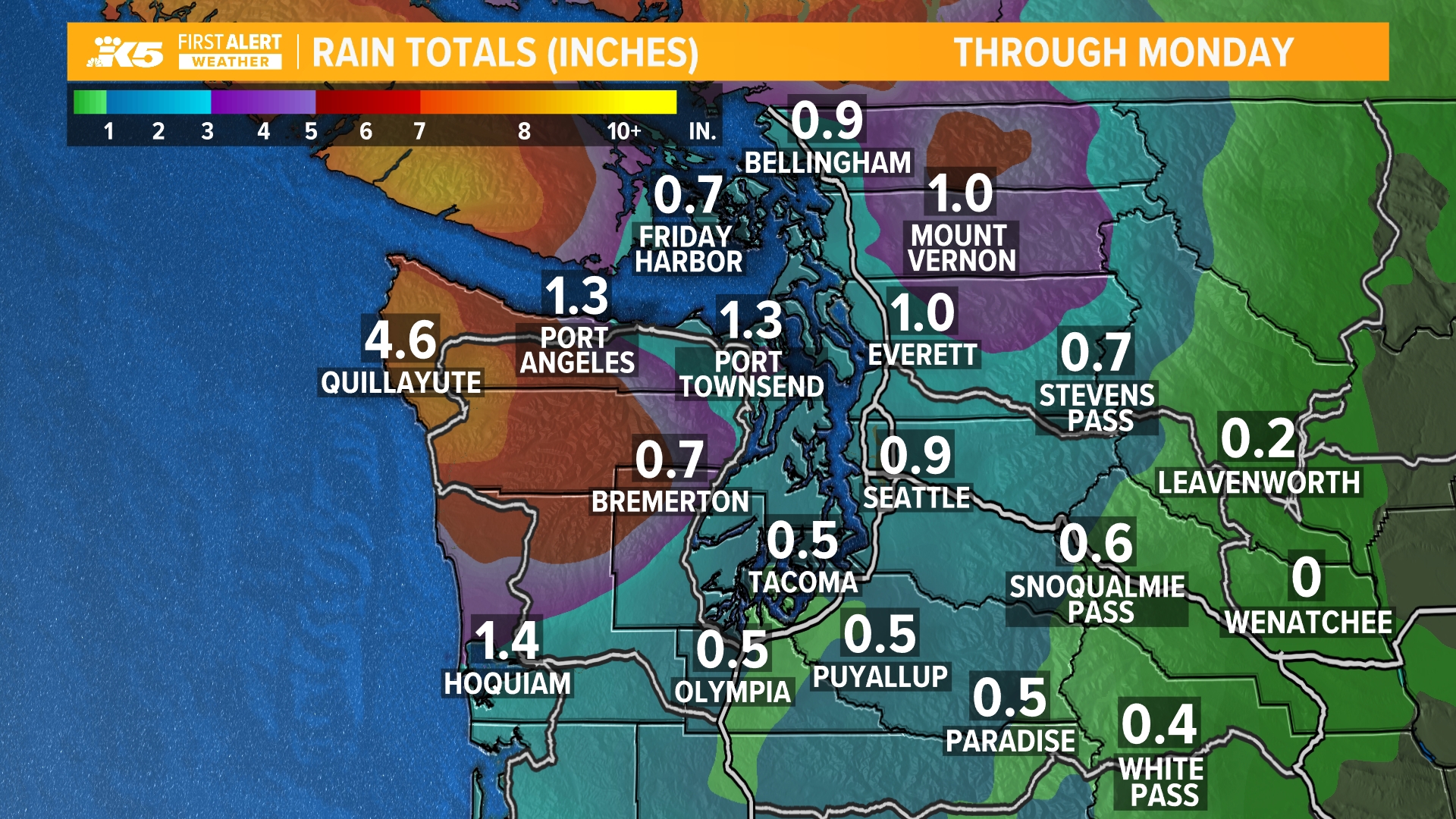 Atmospheric river bringing more rain to the PNW | KING 5 Weather ...