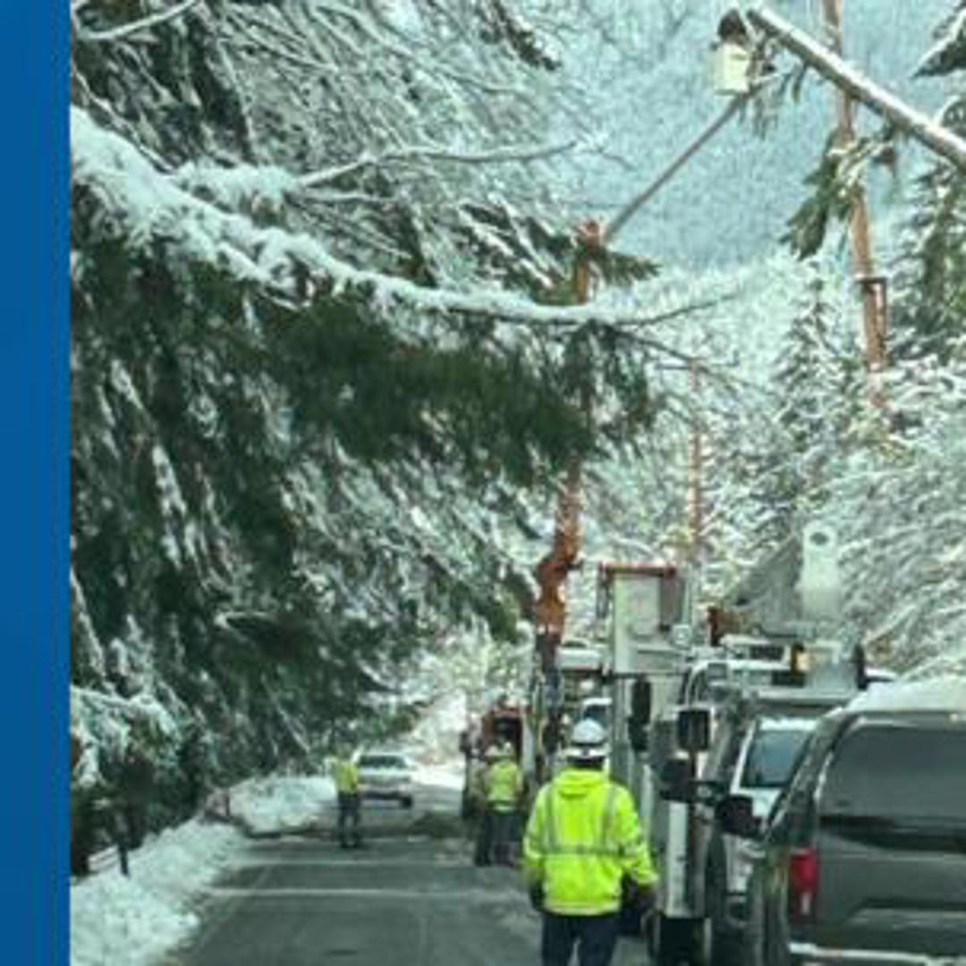 State Route 410 reopens after winter storm closure caused by downed ...