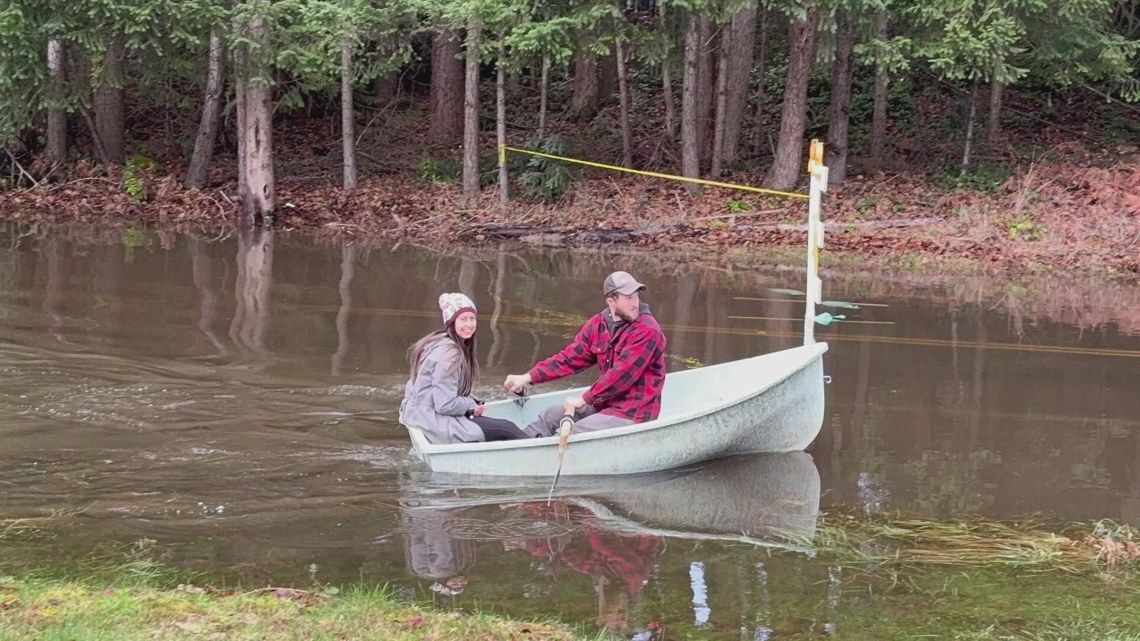 Lake Tapps road remains flooded as county blames private property owner ...