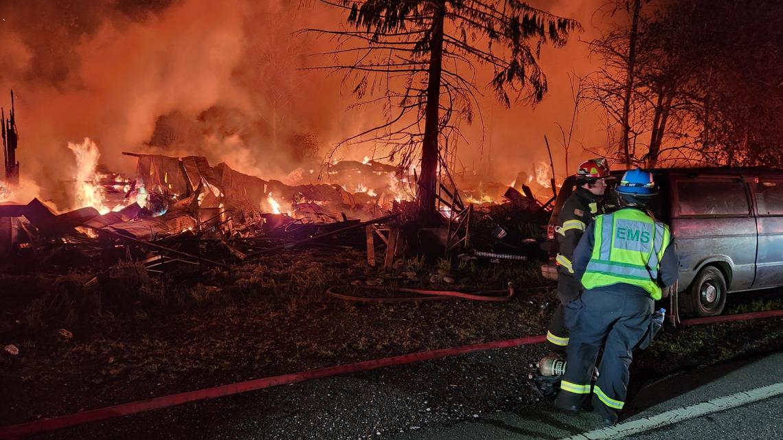 Structure fire impacts traffic on Highway 101 near Brinnon | king5.com