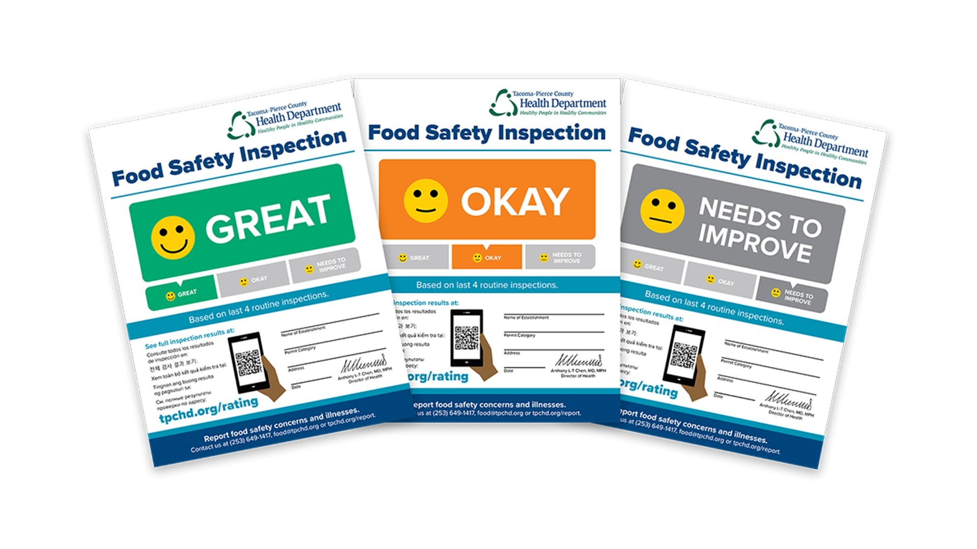 Food safety rating sign updates rolling out in Pierce County | king5.com