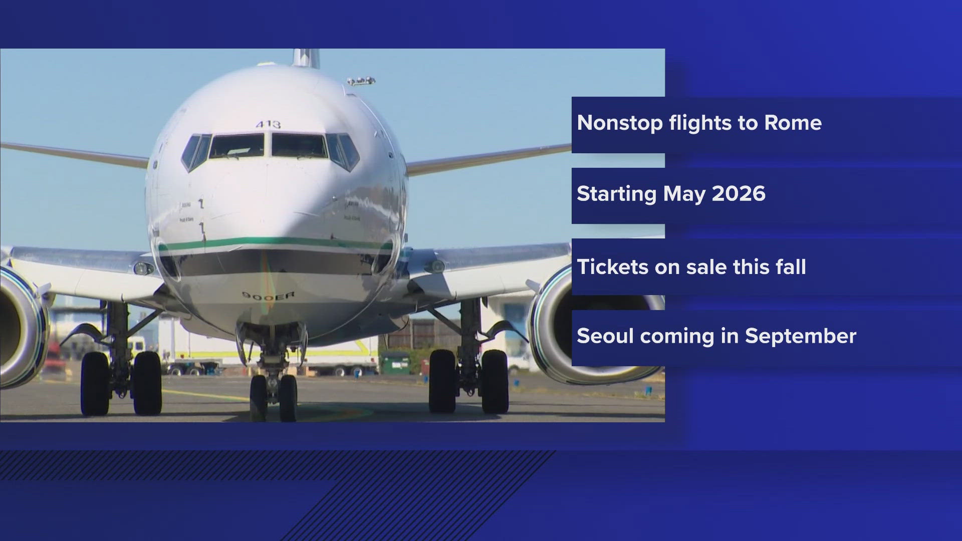 Alaska Air announces nonstop flight to Rome | king5.com