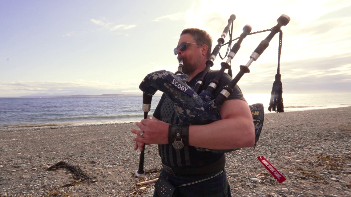 The Whidbey Island bagpiper keeping the sea shanty tradition alive ...