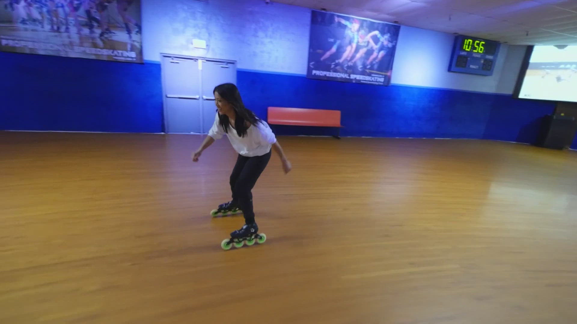 Go for Gold: Jake and Mimi learn the fundamentals of speed skating ...
