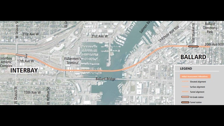 Ballard light rail tunnel in Seattle would cost $450 million more ...