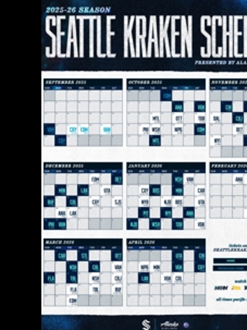 2025-26 Kraken Schedule: Five most intriguing games in Seattle | king5.com