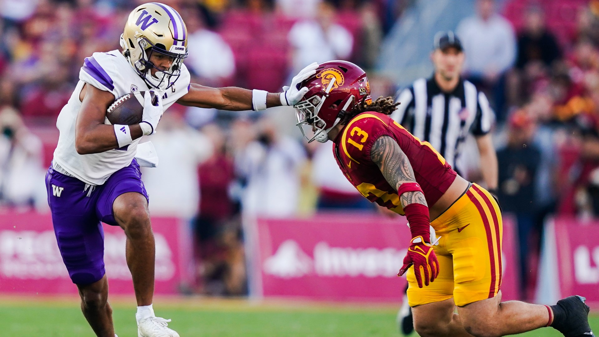 Johnson runs for 256 yards in No. 5 Washington's high-octane win over ...