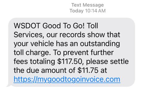 Good To Go text scam targeting Washington drivers | king5.com