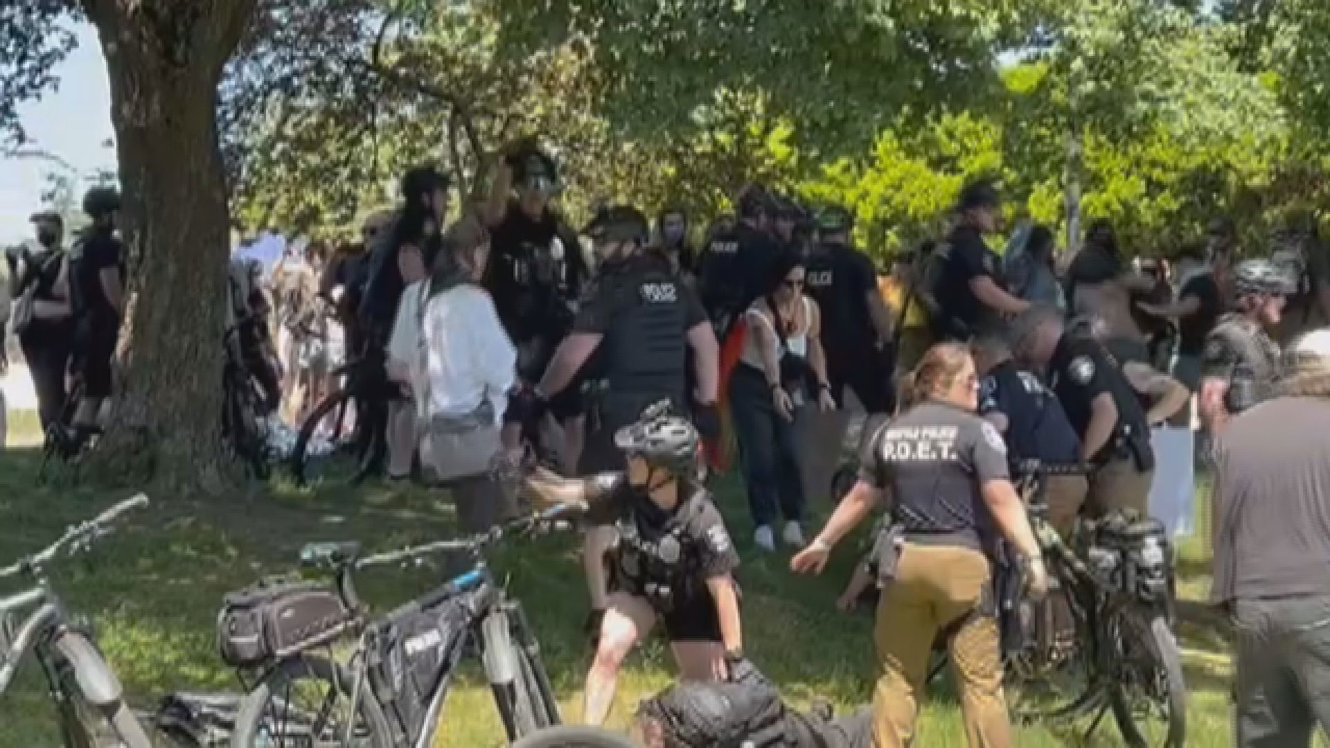 RAW: Seattle police arrest multiple people at Cal Anderson Park protest ...