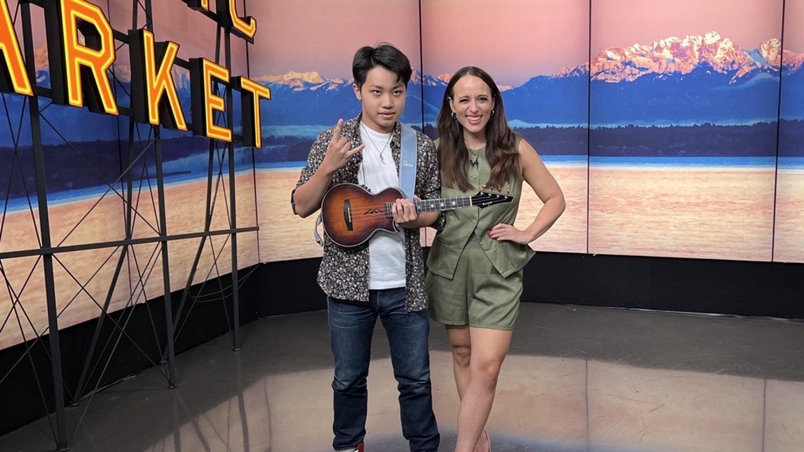 Feng E performs 'Uptown Funk' on ukulele - New Day NW | king5.com