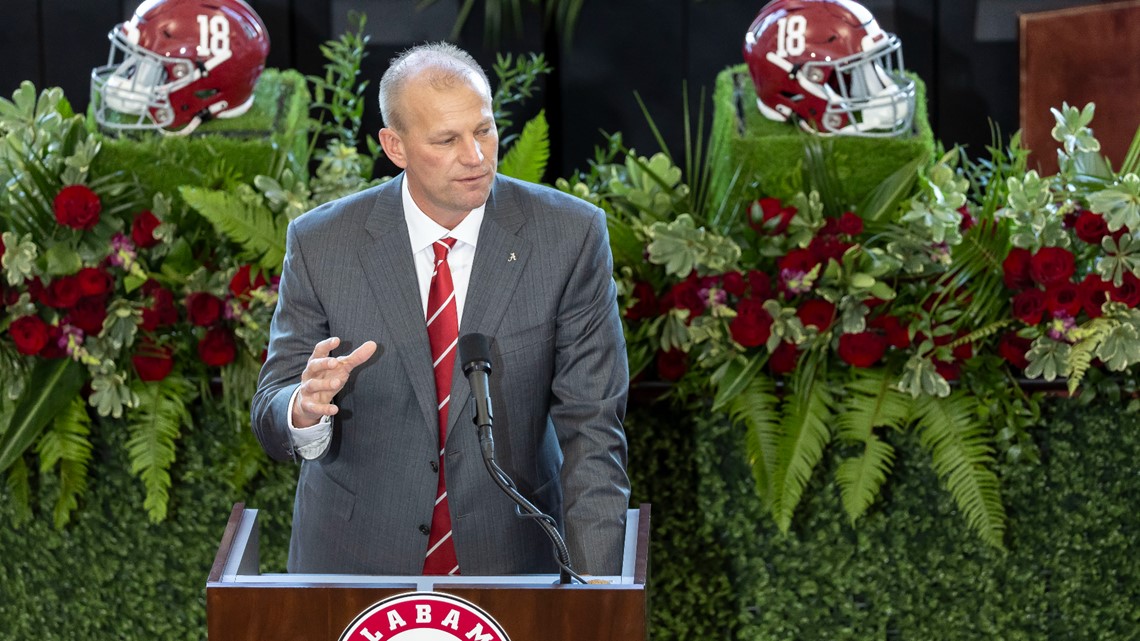 Former UW coach Kalen DeBoer gives first remarks as Alabama head ...