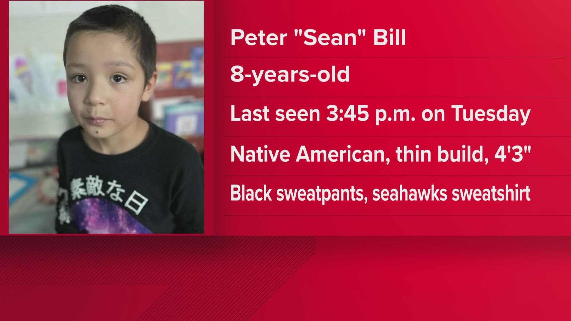 WSP Searching For Missing 8 year old Boy King5