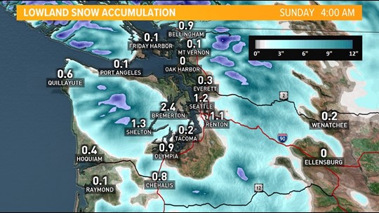 Accumulating snow expected in Seattle, Everett this weekend | king5.com