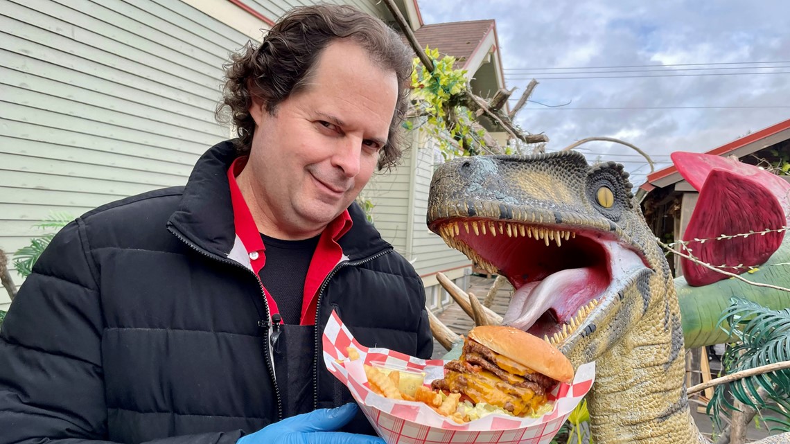 Hamburgers with a side of dinosaurs at an Olympia drive-through | king5.com