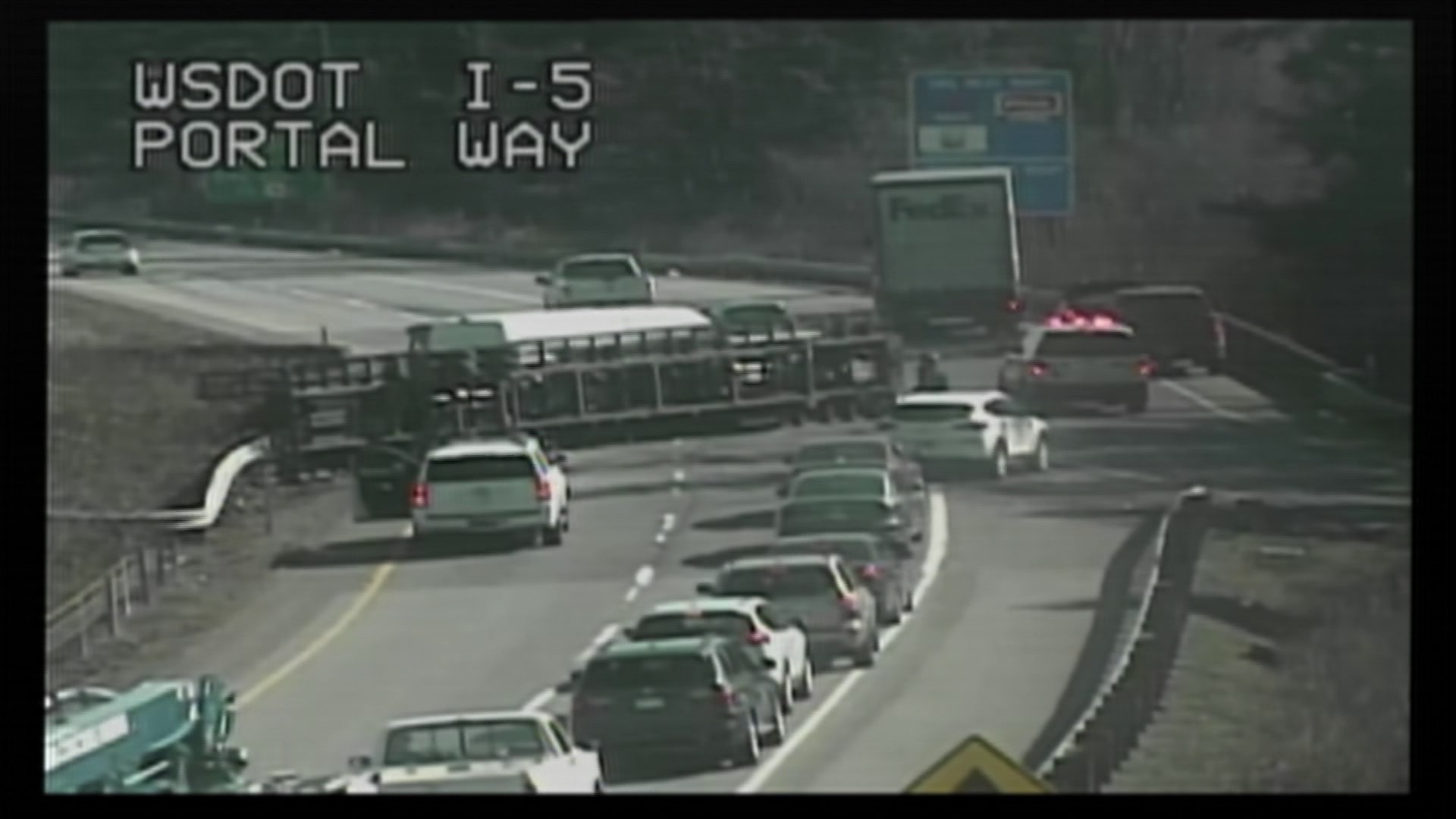 Traffic cameras: SB I-5 blocked in Ferndale after crash | king5.com