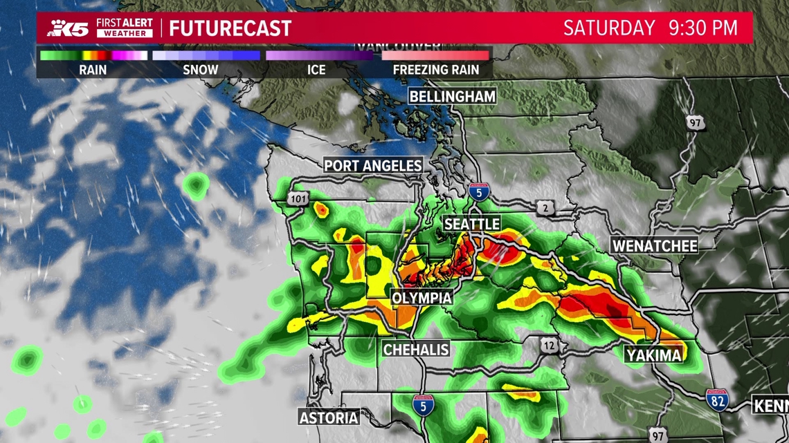 Forecast shows thunderstorms, rain on Saturday | KING 5 First Alert ...