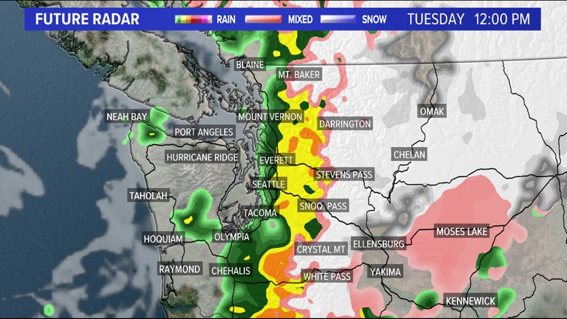 Timeline: Tracking Tuesday's rain, wind, and mountain snow | king5.com