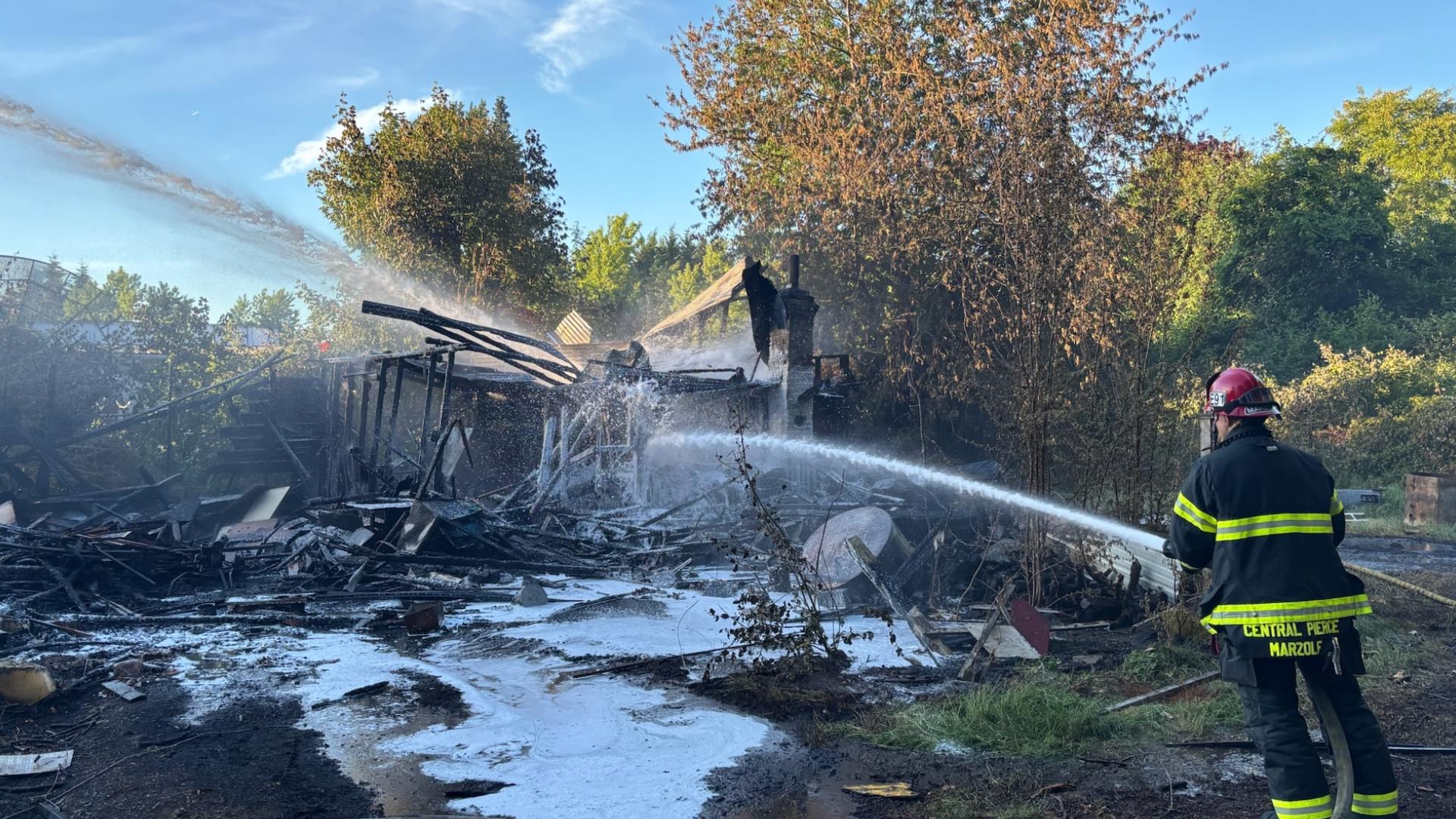 Fire destroys outbuilding in South Hill; cause under investigation ...
