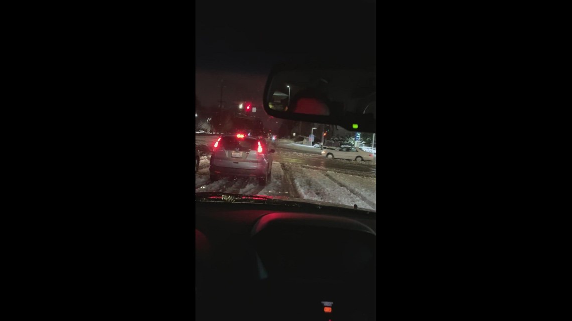 Massive Slush build up around Boeing Everett | king5.com