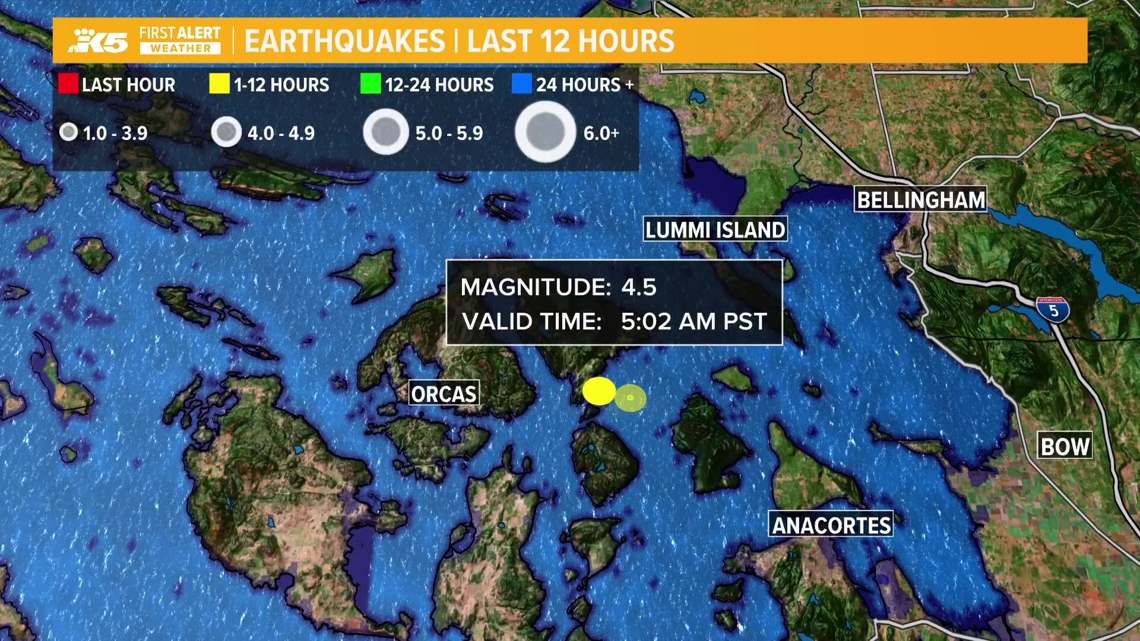 4.5 magnitude earthquake hits off Orcas Island | king5.com