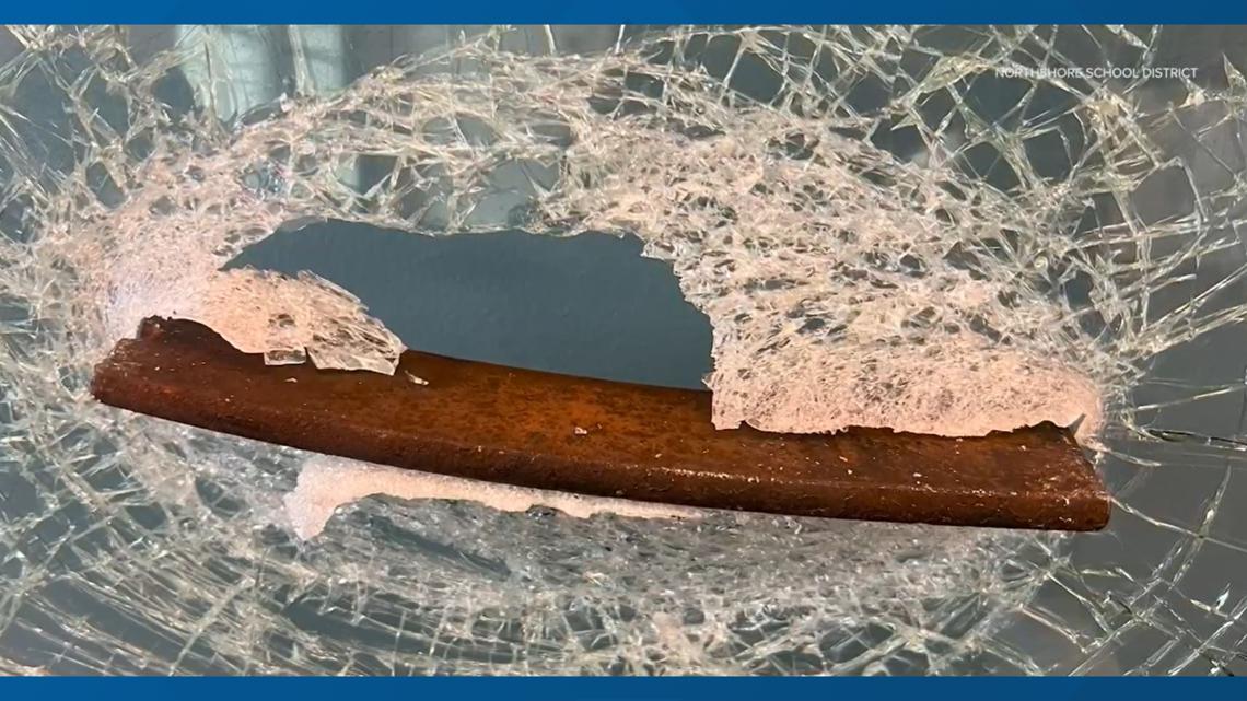 Metal bar crashes through windshield, hitting Washington school bus ...
