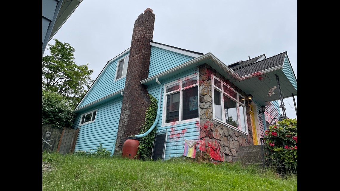 Seattle murals of feminist icons defaced with red paint | king5.com