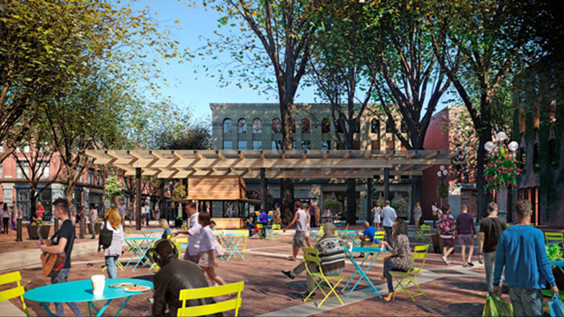 Occidental Square play area, new pavilion open in time for Seattle ...