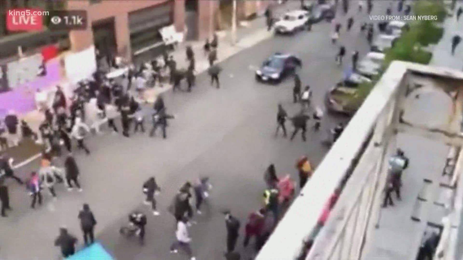 Video shows suspect drive through crowd of protesters in Seattle ...