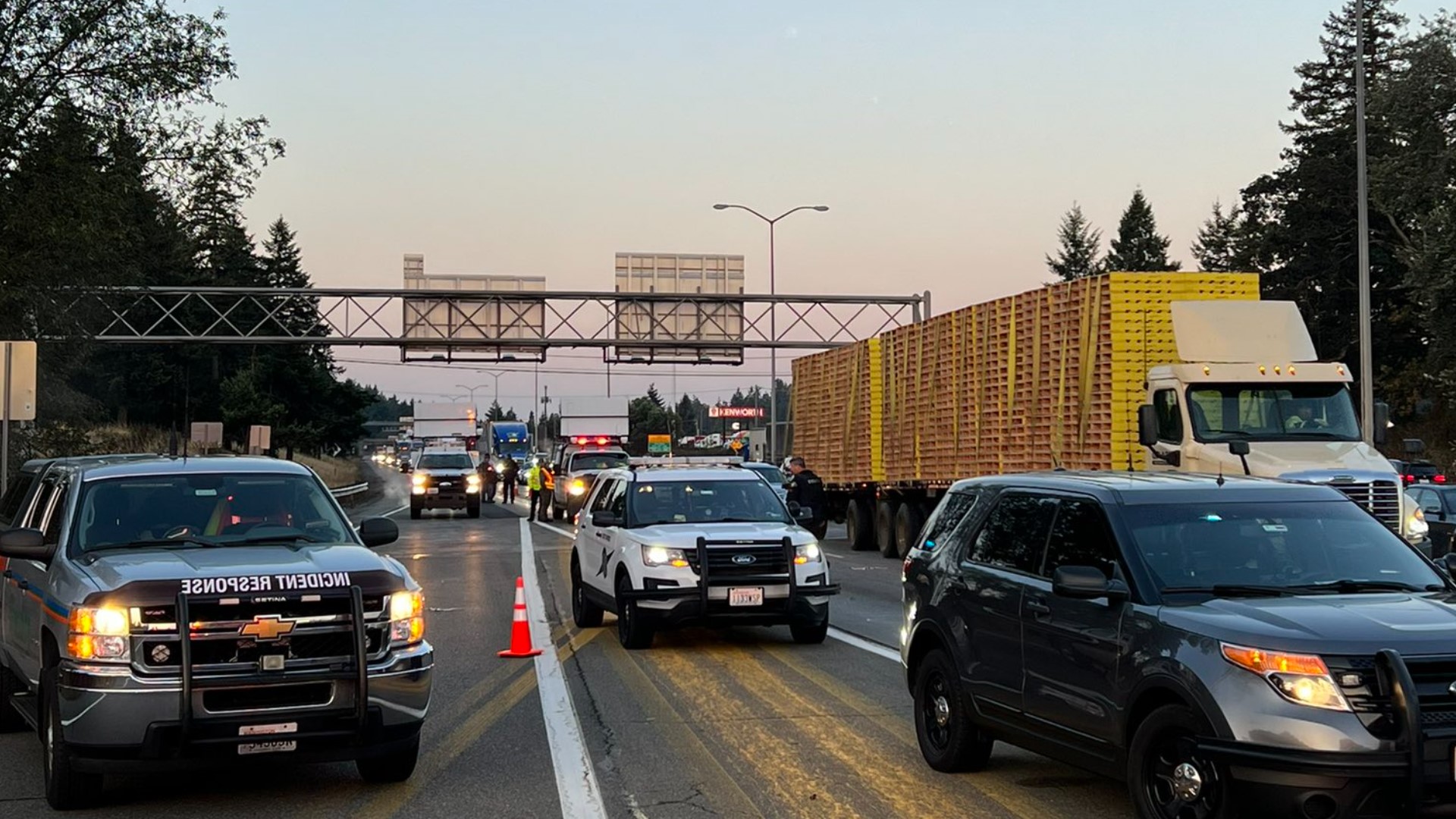 Tire goes through windshield of passenger van on NB I-5 in Lakewood ...