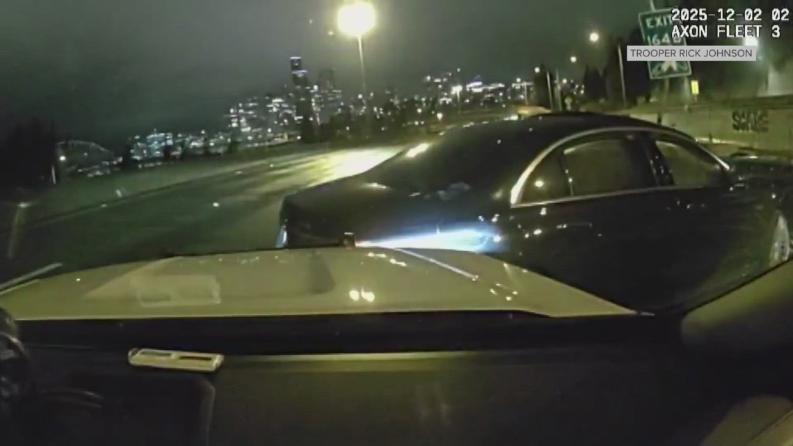 New dashcam footage shows moment driver slams into WSP patrol car ...