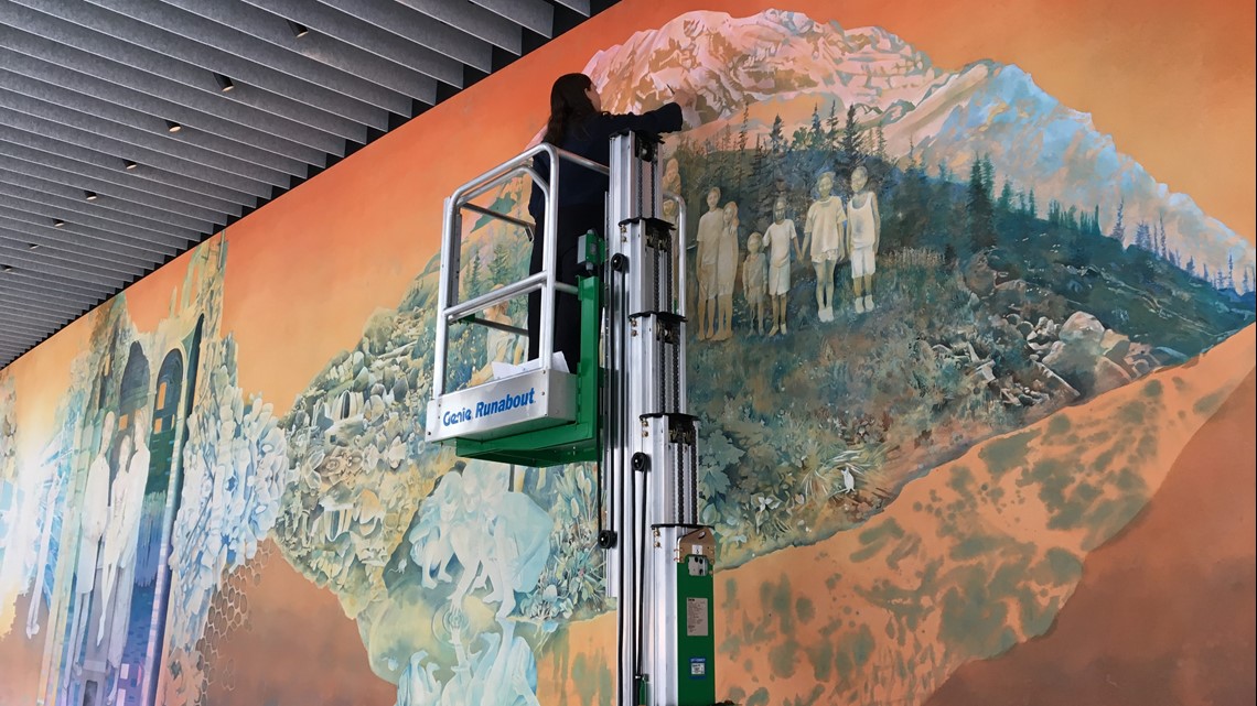 How this 90-foot mural tells the story of Seattle Children's | king5.com