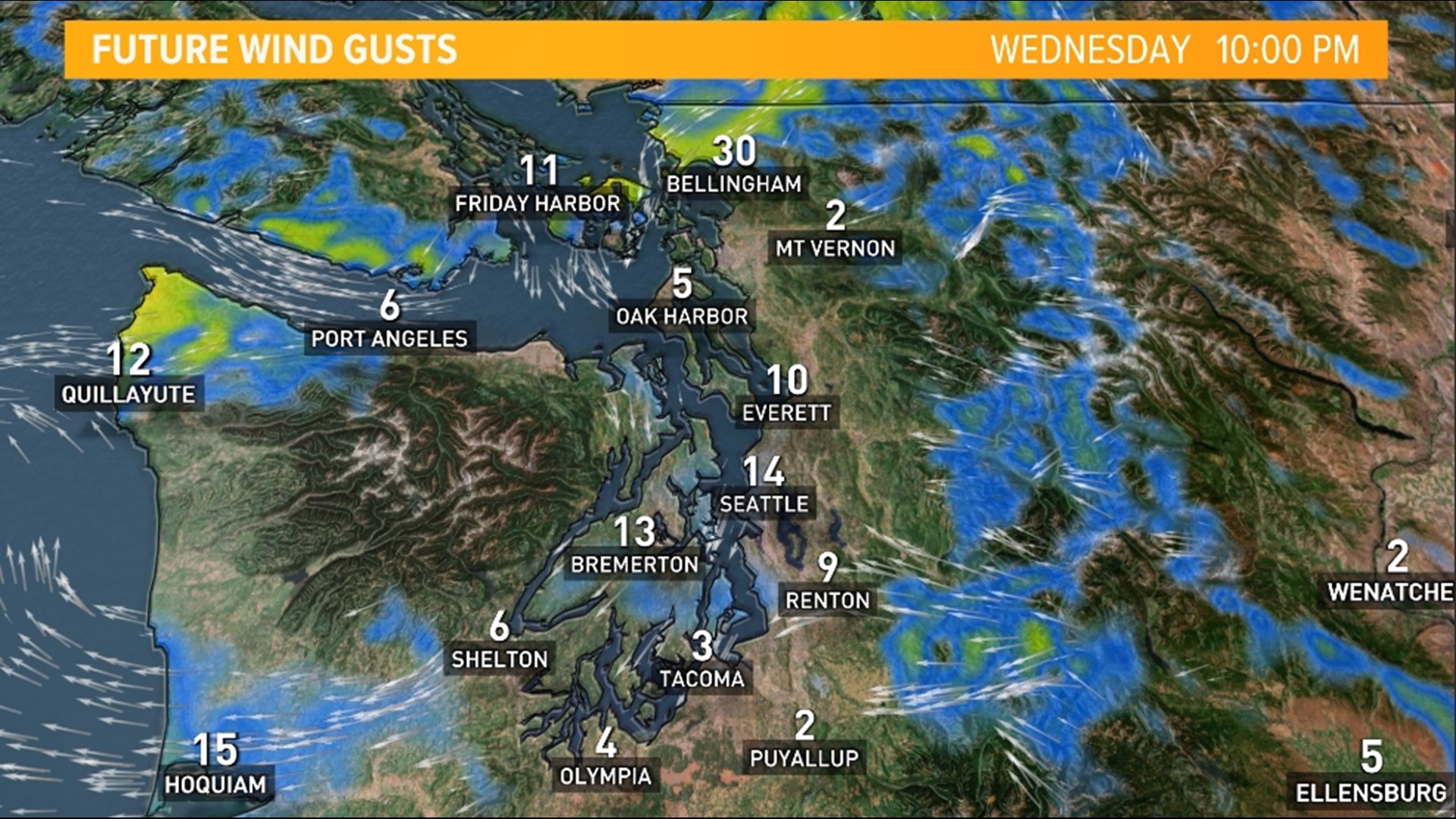 Timeline: Tracking strong winds Wednesday night and Thursday, Wind ...
