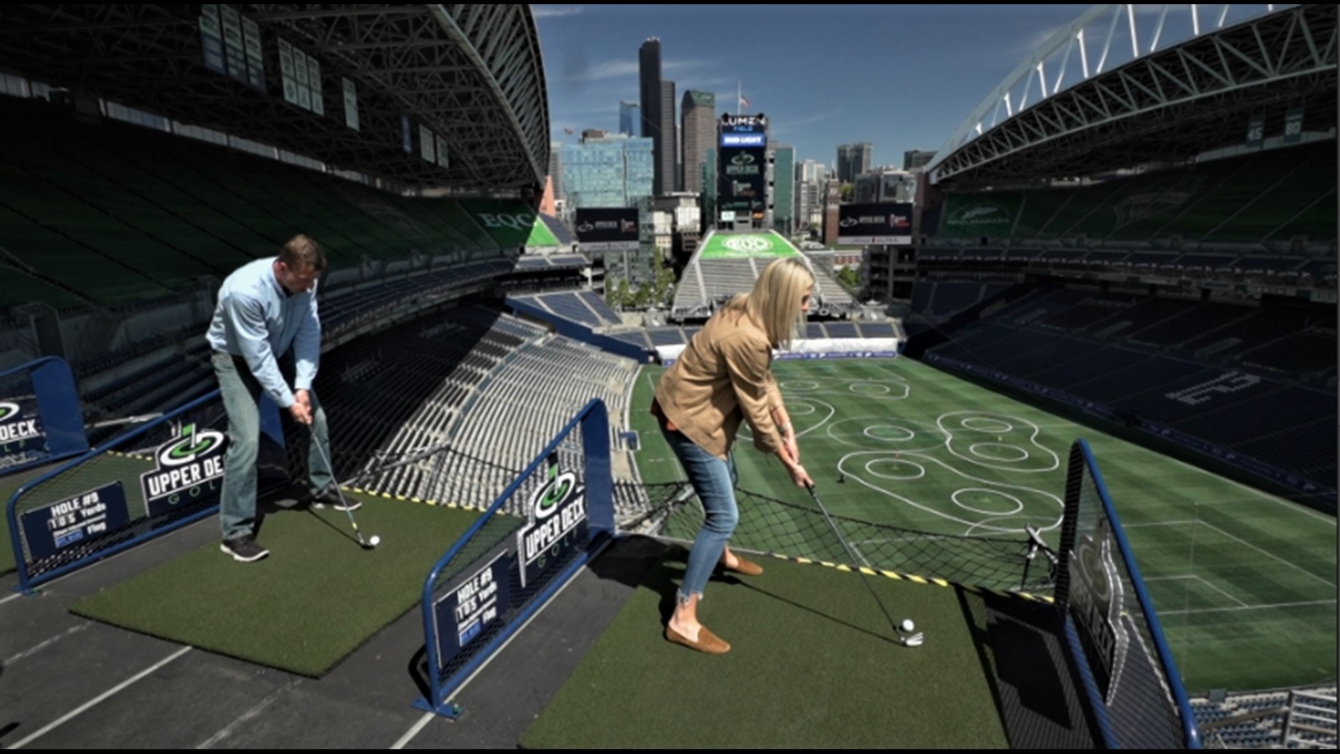 Upper Deck Golf comes to Lumen Field in Seattle | king5.com
