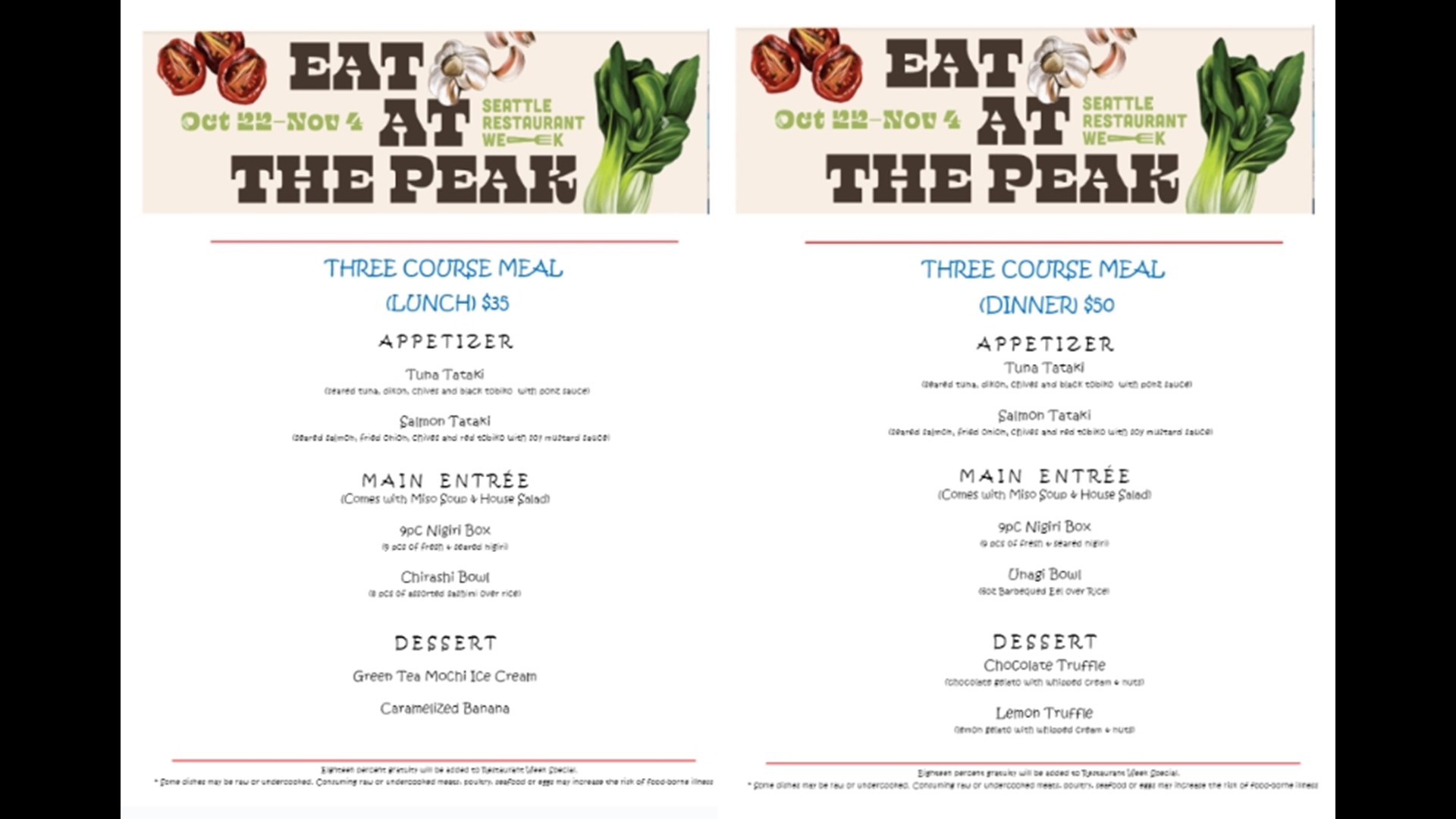 What to know about Seattle Restaurant Week Oct. 22- Nov. 4 2023 | king5.com